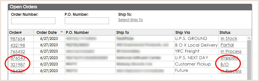 BOXPARTNERS.COM Guide Open Orders